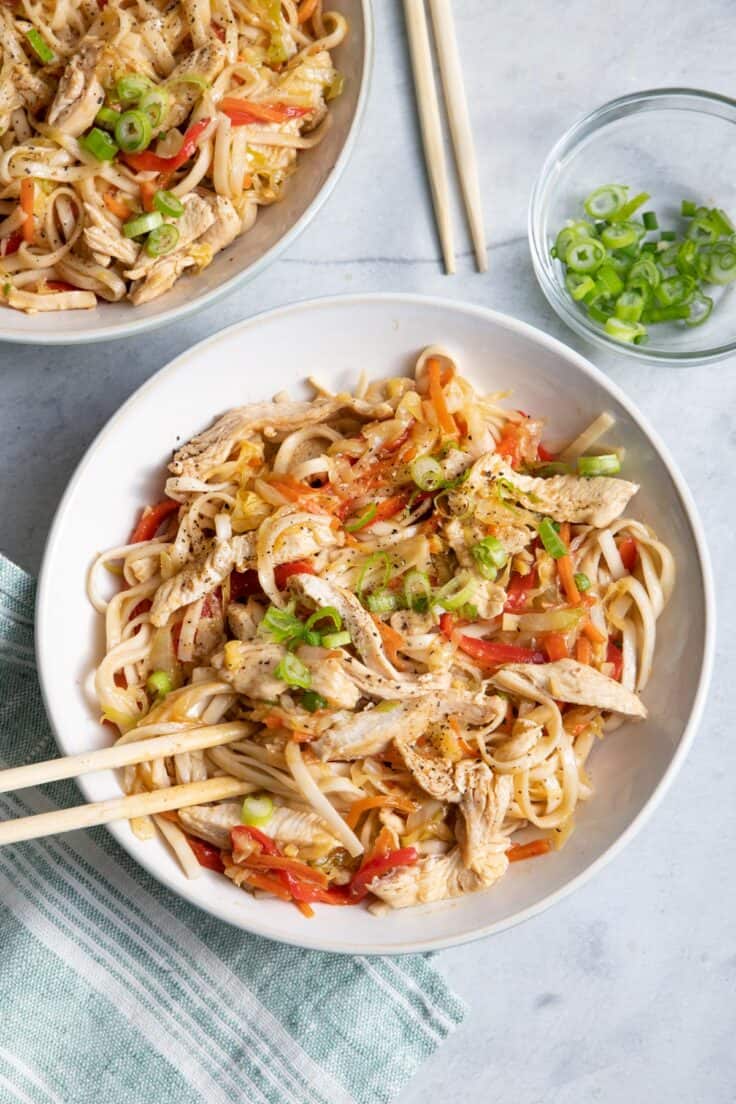 Easy Chicken Lo Mein {Homemade Recipe} - Feel Good Foodie