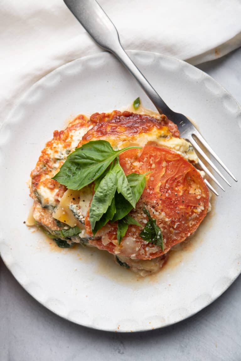 Heirloom Tomato Lasagna Recipe - Feel Good Foodie