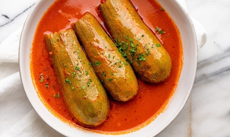 Kousa {AUTHENTIC Lebanese Stuffed Squash} - Feel Good Foodie