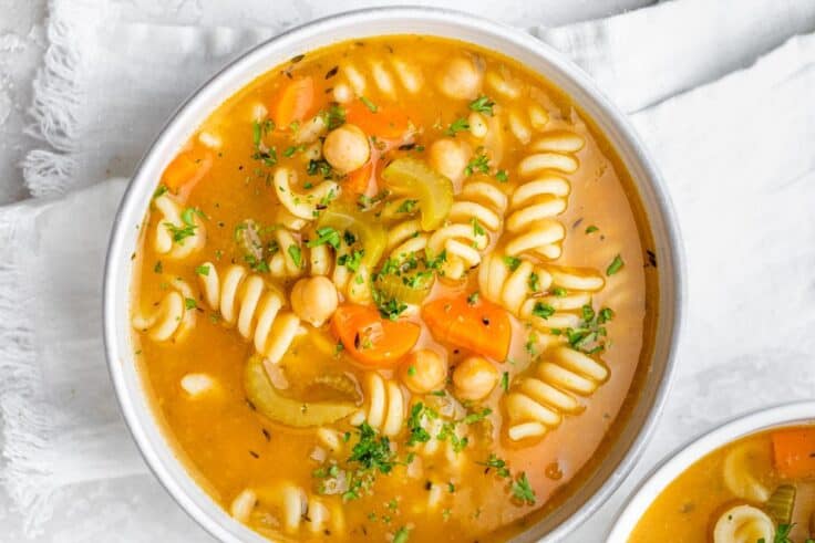 Chickpea Noodle Soup Recipe One Pot, Vegan