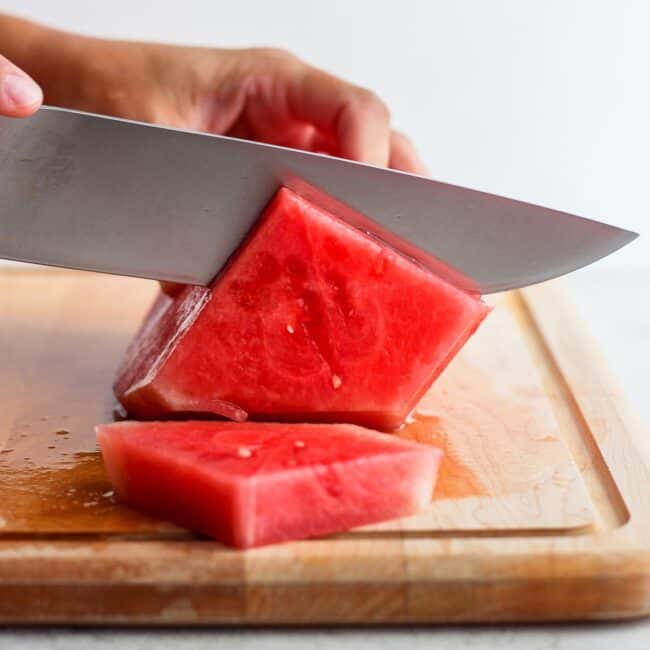 How to Cut a Watermelon 2-Ways With and Without The Rind