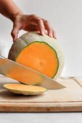 How to Cut a Melon [Step-by-Step Tutorial} - Feel Good Foodie