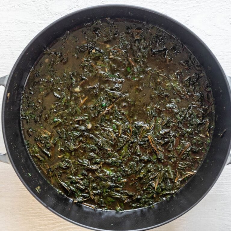 Authentic Lebanese Molokhia (Jute Leaf Stew)