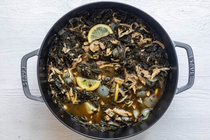 Authentic Lebanese Molokhia (Jute Leaf Stew)