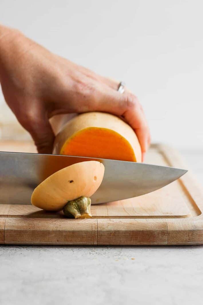 How to Cut Butternut Squash {Step-by-Step Tutorial} - Feel Good Foodie