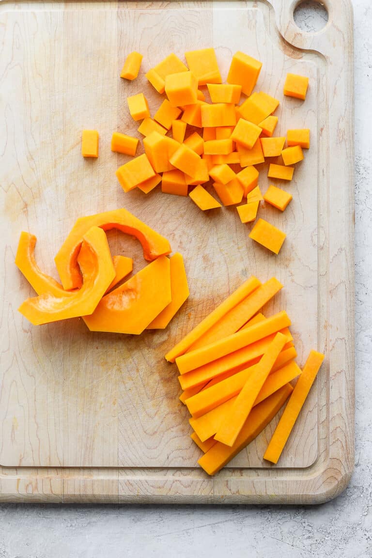 How to Cut Butternut Squash {Step-by-Step Tutorial} - Feel Good Foodie