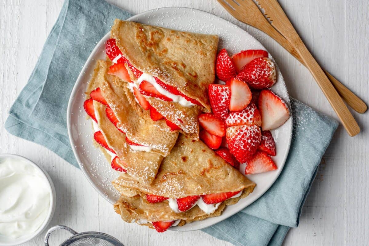 Strawberry Protein Crepes Recipe