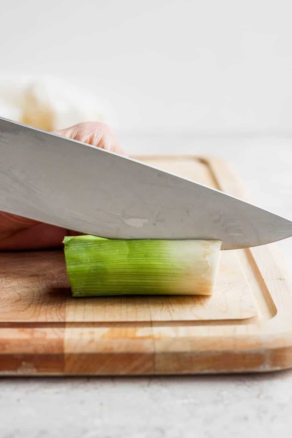 How to Cut Leeks [Step-by-Step Tutorial} - Feel Good Foodie