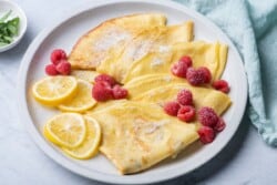 Lemon Crepe Recipe with Fresh Lemons