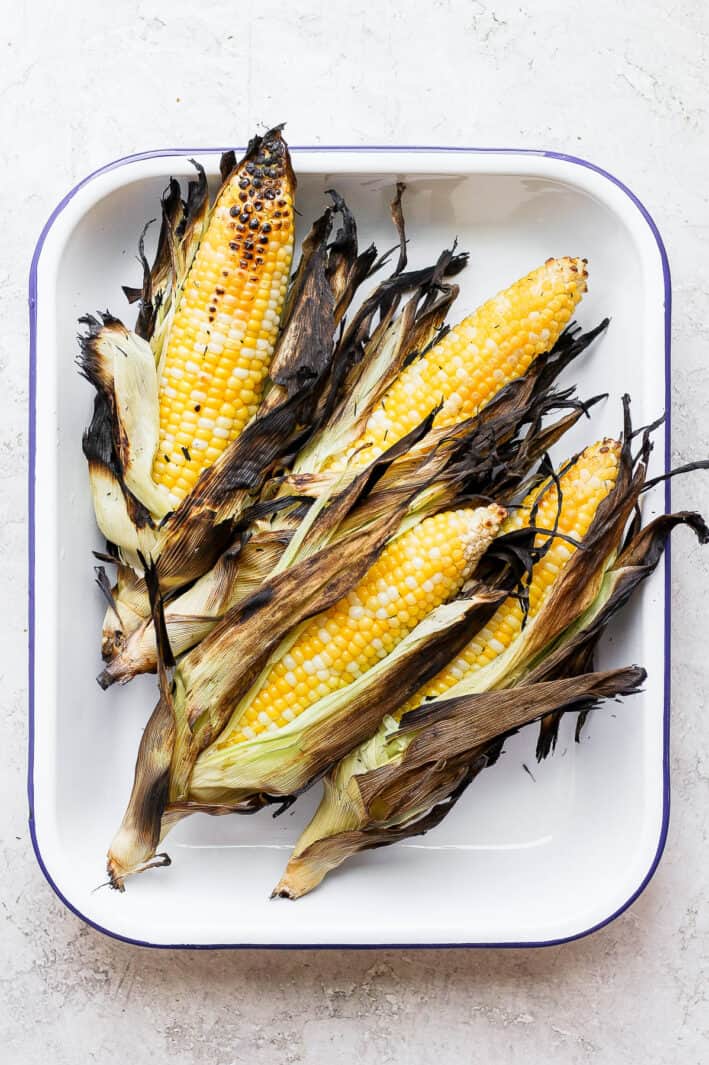 How to Grill Corn {With Husks & Without Husks} - Feel Good Foodie