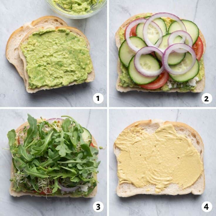 Vegetarian Avocado Sandwich {Veggie Loaded!} - Feel Good Foodie