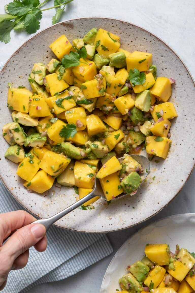Mango Salad Recipe with Avocados & Lime Dressing