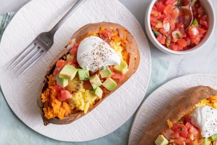 Sweet Potato Breakfast {With Scrambled Eggs}