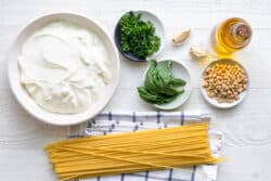 Pasta with Yogurt Sauce Recipe Herbs and Pine Nuts