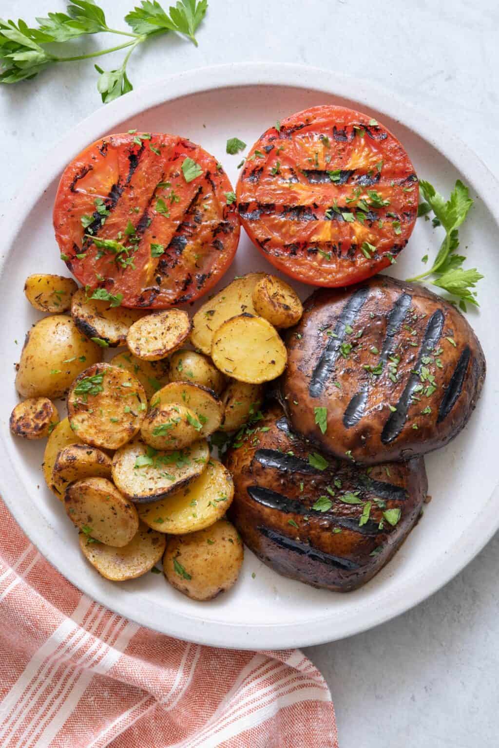 Juicy Grilled Portobello Mushrooms