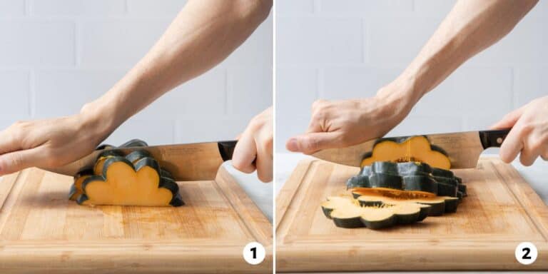 How to Cut Acorn Squash {5 Ways} - Feel Good Foodie