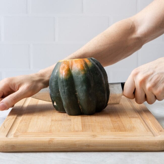 How to Cut Acorn Squash {5 Ways}