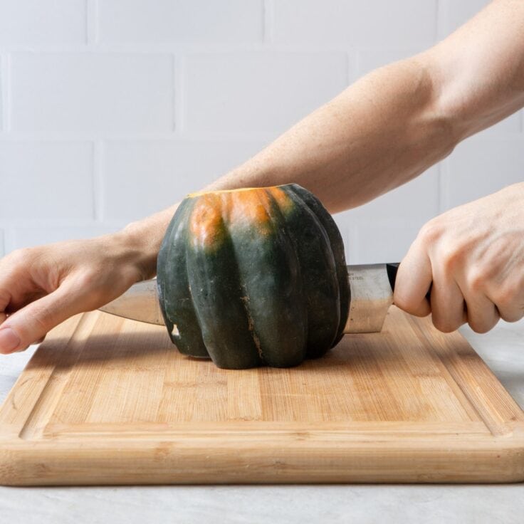 How to Cut Acorn Squash {5 Ways}