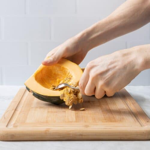 How to Cut Acorn Squash {5 Ways}