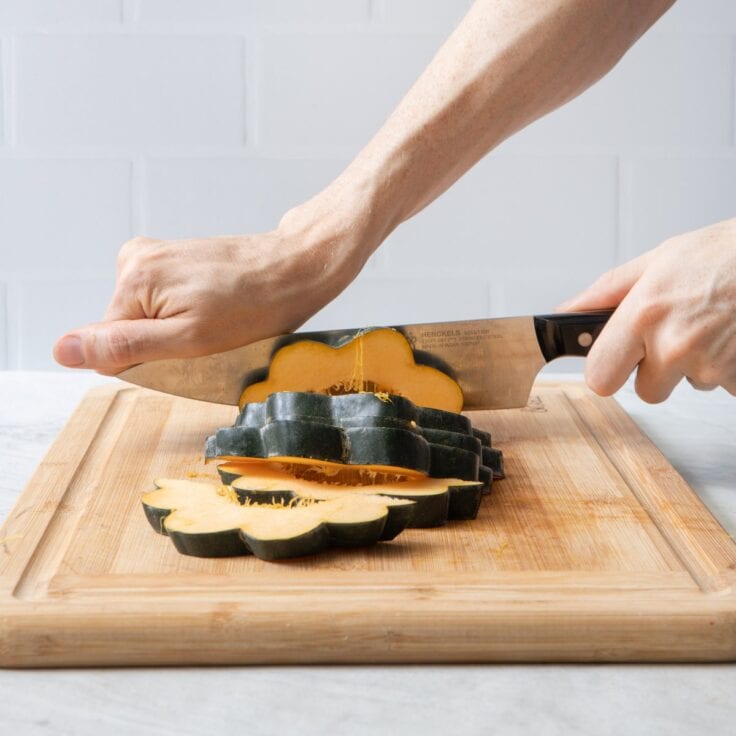 How to Cut Acorn Squash {5 Ways}