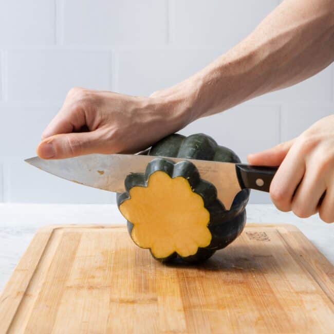 How to Cut Acorn Squash {5 Ways}