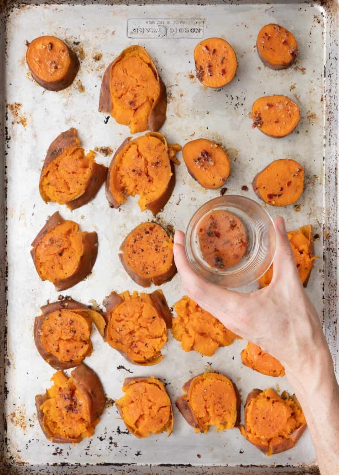 Crispy Smashed Sweet Potato Recipe 10 Min Prep