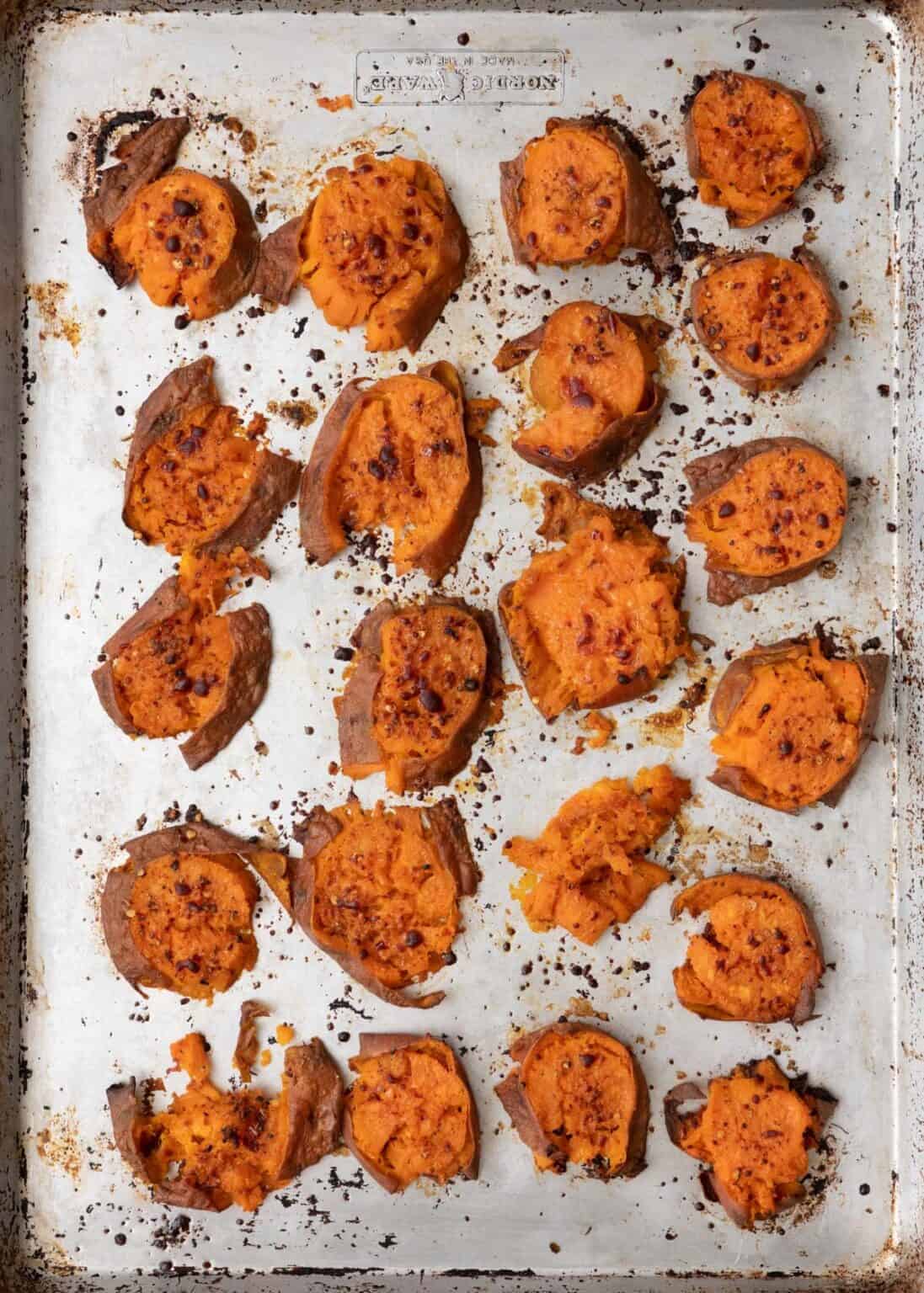 Crispy Smashed Sweet Potato Recipe 10 Min Prep