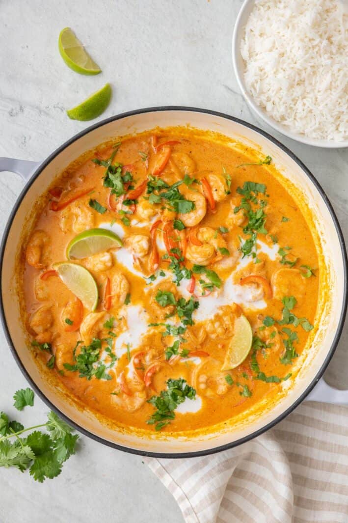 Red Curry Shrimp With Coconut Milk - Feel Good Foodie