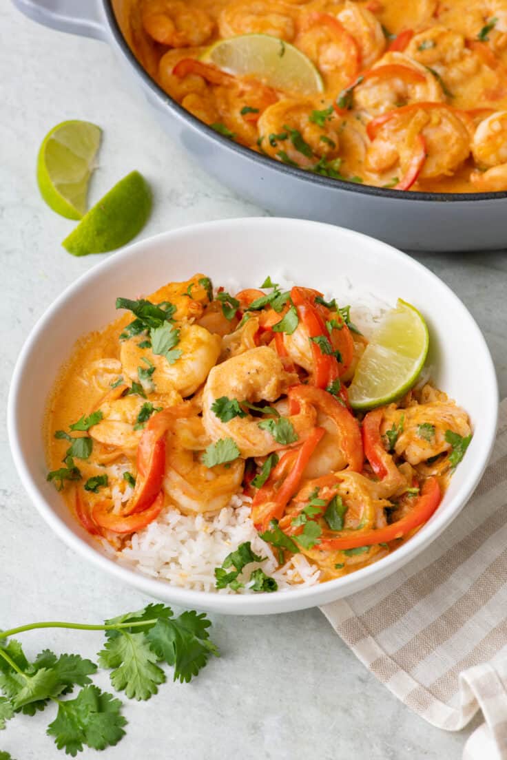 Shrimp Curry with Coconut Milk Recipe Serve with Rice