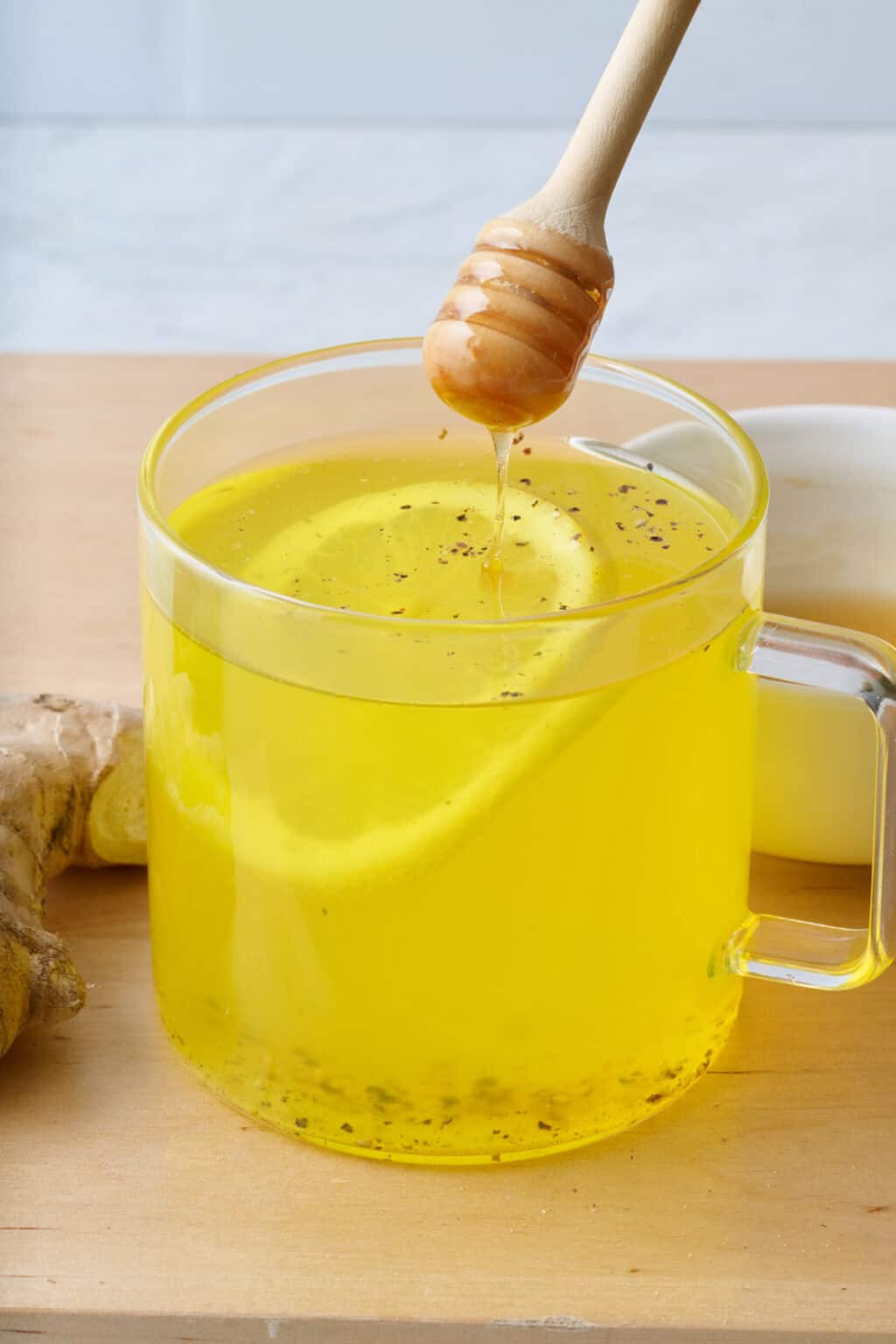 Fresh Ginger Tea Recipe {with turmeric!}
