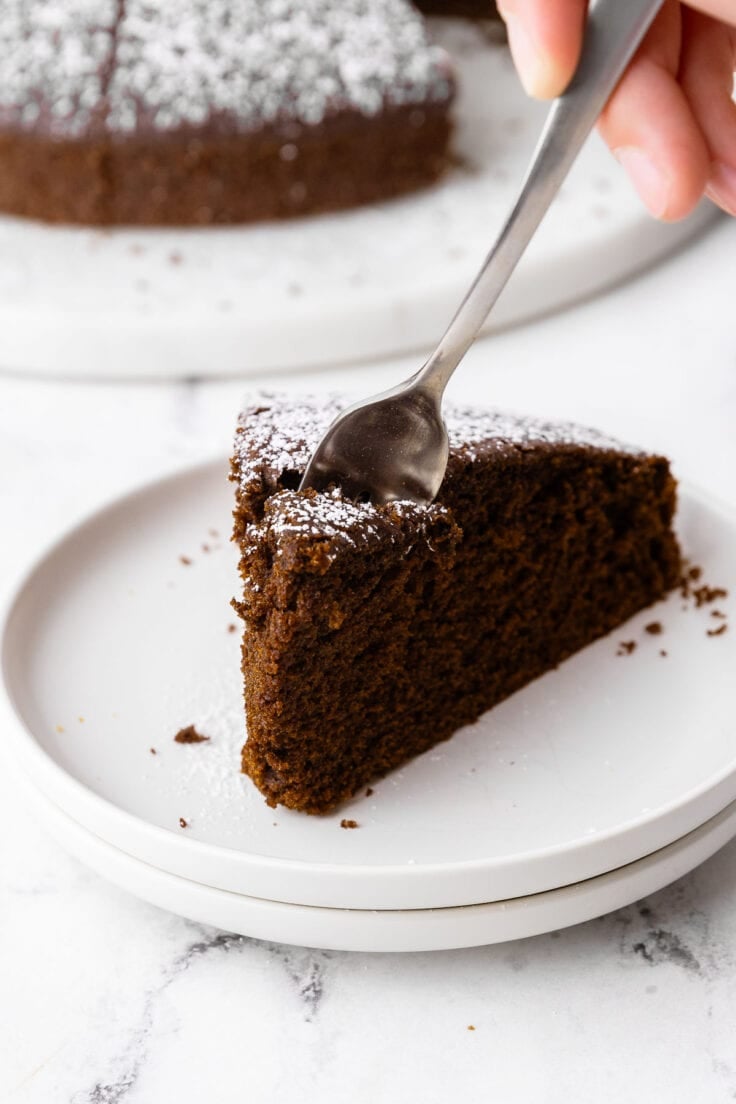 Easy Chocolate Olive Oil Cake - Feel Good Foodie
