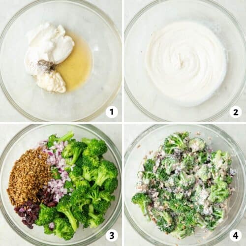 Easy Cold Broccoli Salad {Creamy Dressing!} - Feel Good Foodie