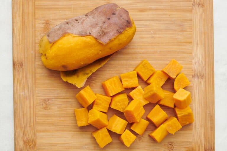 How to Boil Sweet Potatoes {Whole & Cubed}