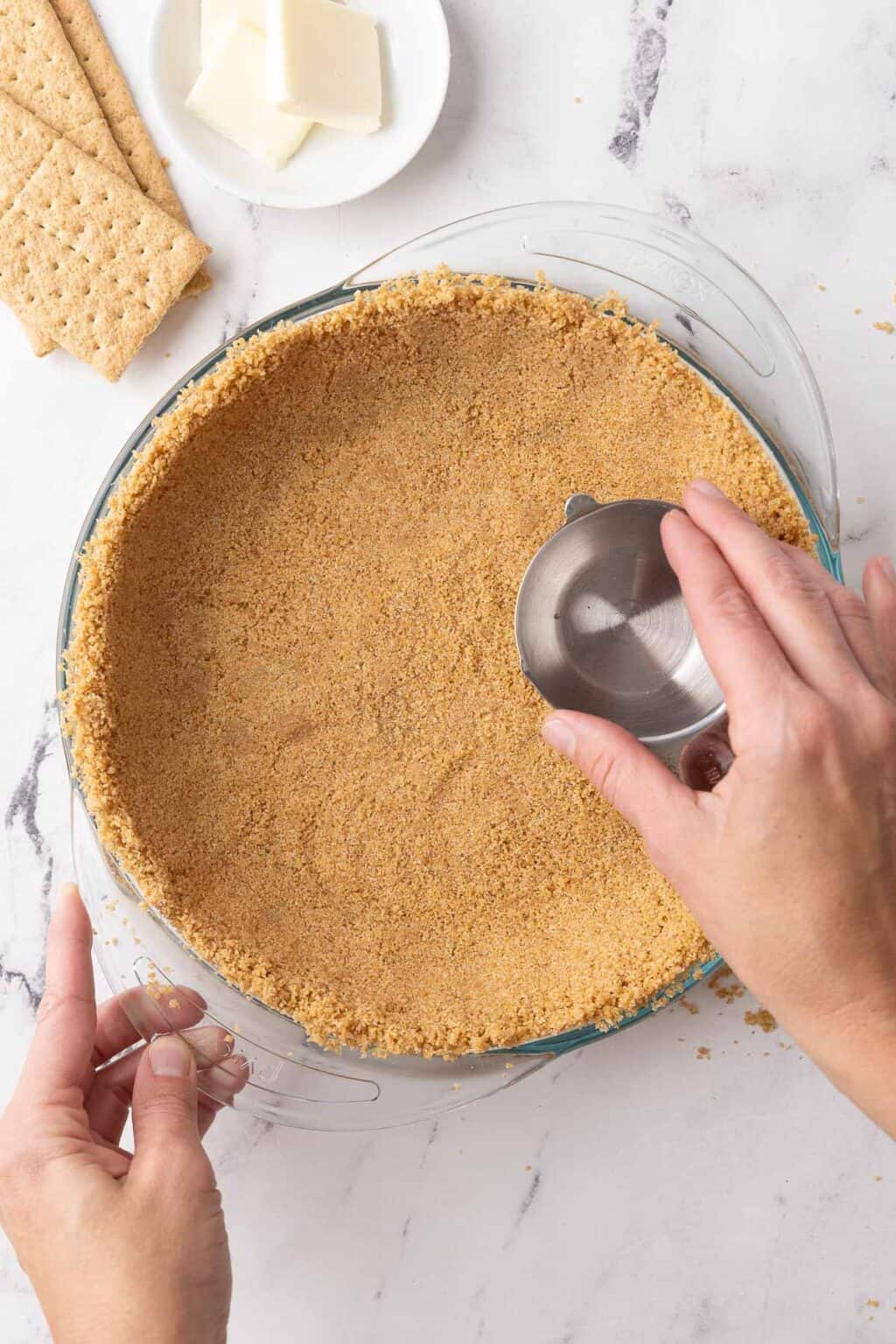 Easy Graham Cracker Crust {2-Ways!} - Feel Good Foodie