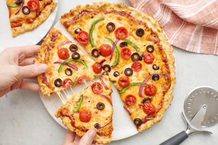 Chicken Crust Pizza Recipe High Protein Pizza Slices