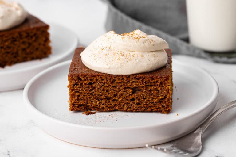 Gingerbread Recipe {Brown Sugar Whipped Cream Topping}