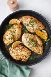 Lemon Garlic Chicken {Stovetop or Oven!} - Feel Good Foodie