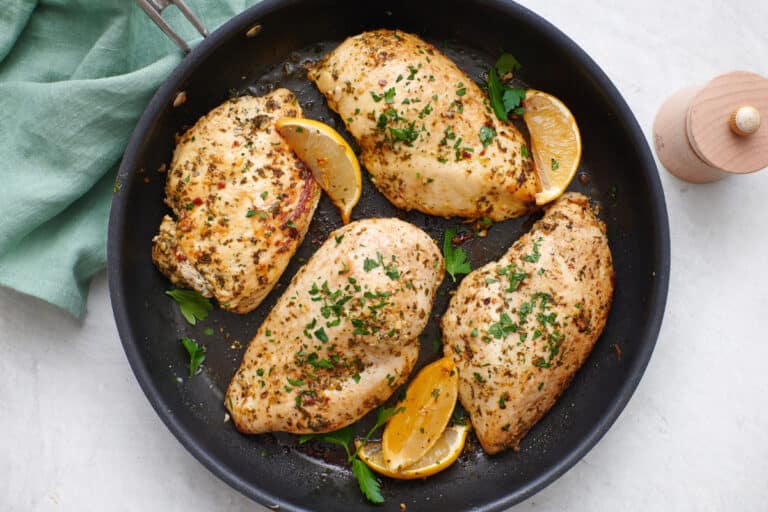 Lemon Garlic Chicken Recipe {Stovetop or Oven!}