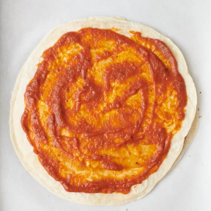 Tortilla Pizza Recipe 10 Minutes from Start to Finish