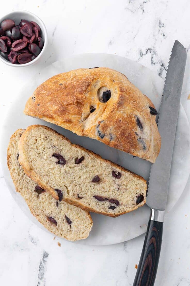 Easy Olive Bread - Feel Good Foodie
