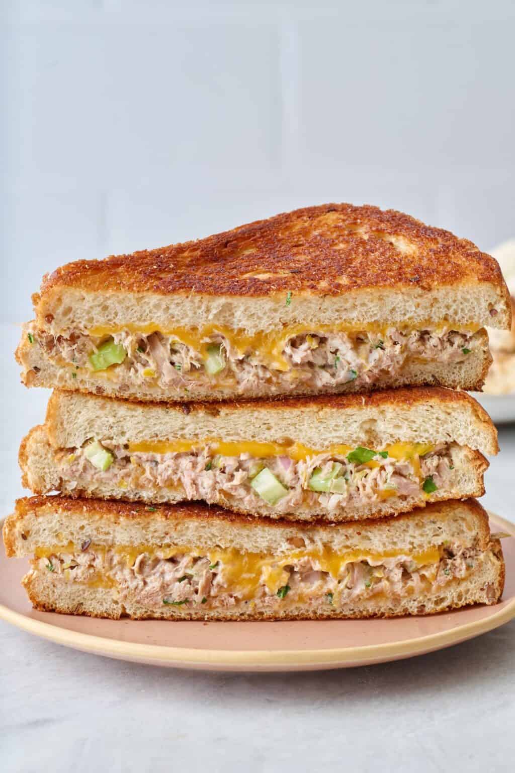 Easy Tuna Melt Recipe {No Mayo!} - Feel Good Foodie