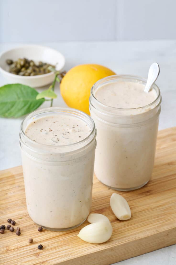 Caesar Salad Dressing (With & Without Anchovies) - Feel Good Foodie