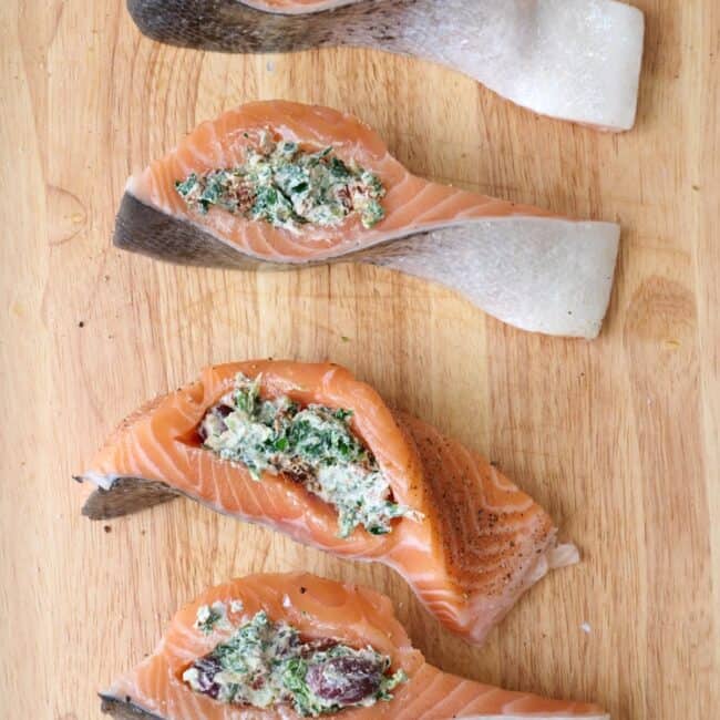 Stuffed Salmon Recipe with Mediterranean Filling