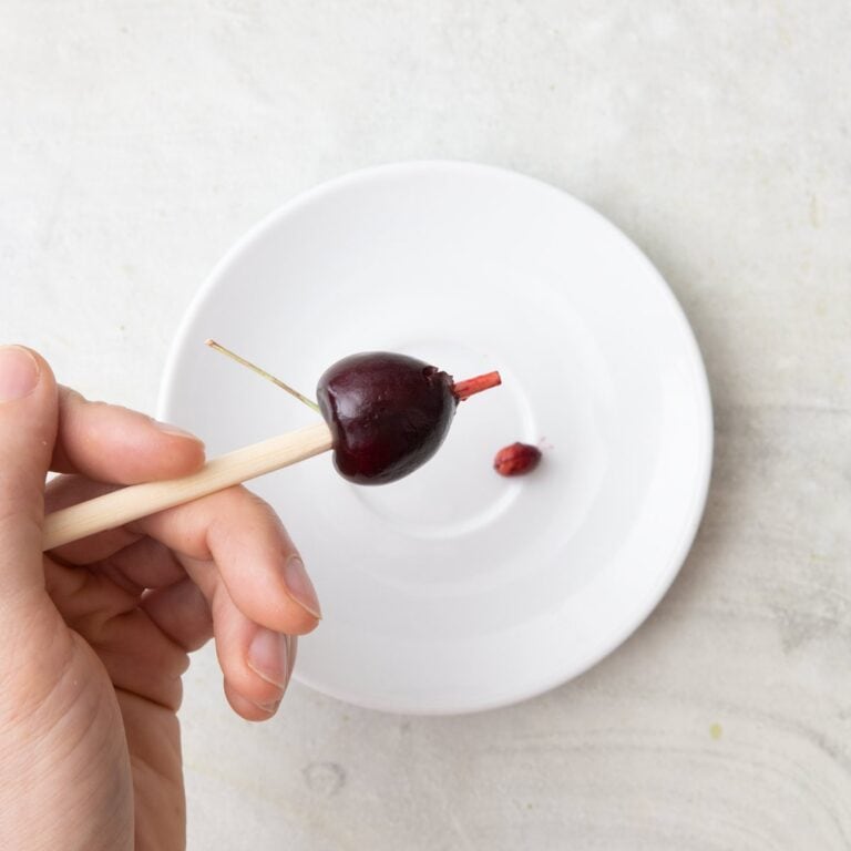 How to Pit Cherries {Without A Cherry Pitter}