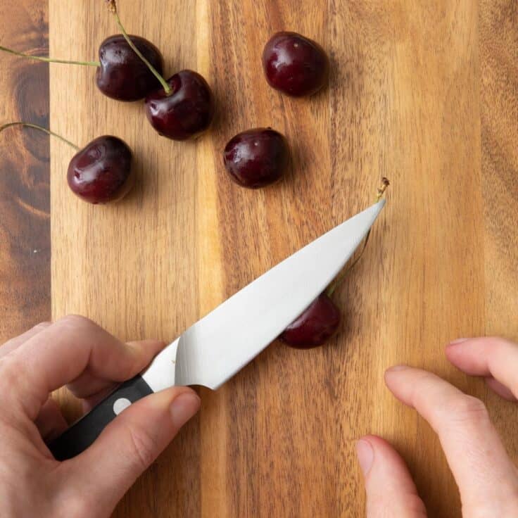 How to Pit Cherries {Without A Cherry Pitter}