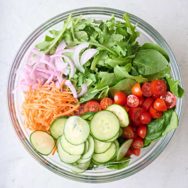 Mixed Green Salad with Homemade Balsamic Vinaigrette