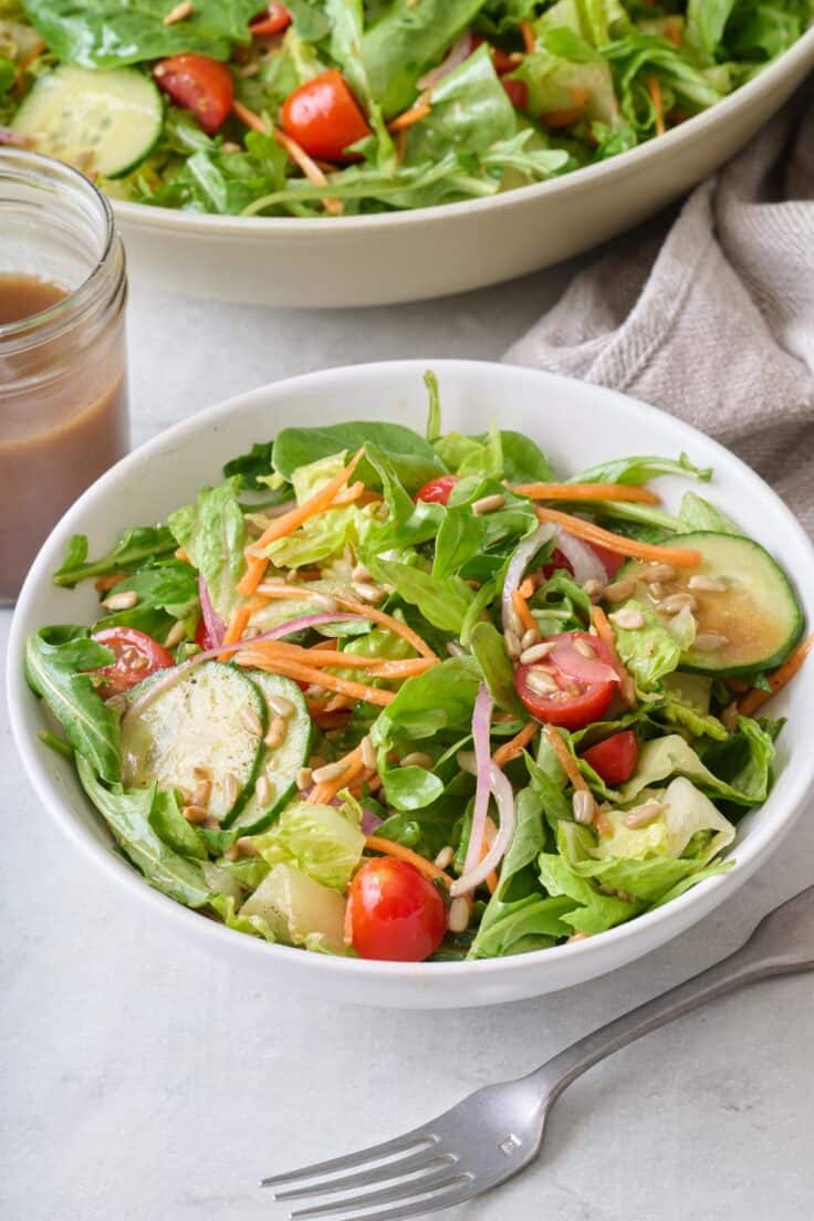 Mixed Green Salad with Homemade Balsamic Vinaigrette