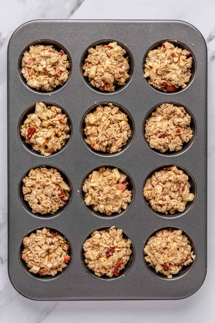 Baked Oatmeal Cups {Apple Cinnamon Flavor} - Feel Good Foodie