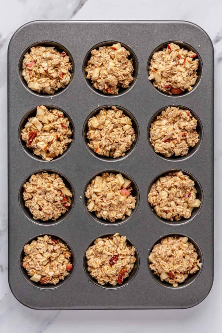 Baked Oatmeal Cups {Apple Cinnamon Flavor} - Feel Good Foodie