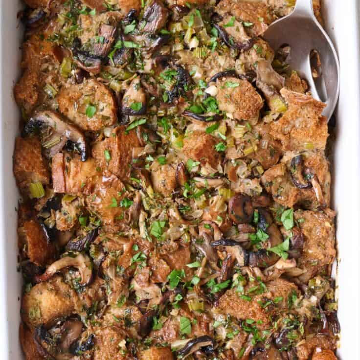 The Best Mushroom Stuffing Recipe (3 Types of Mushrooms)